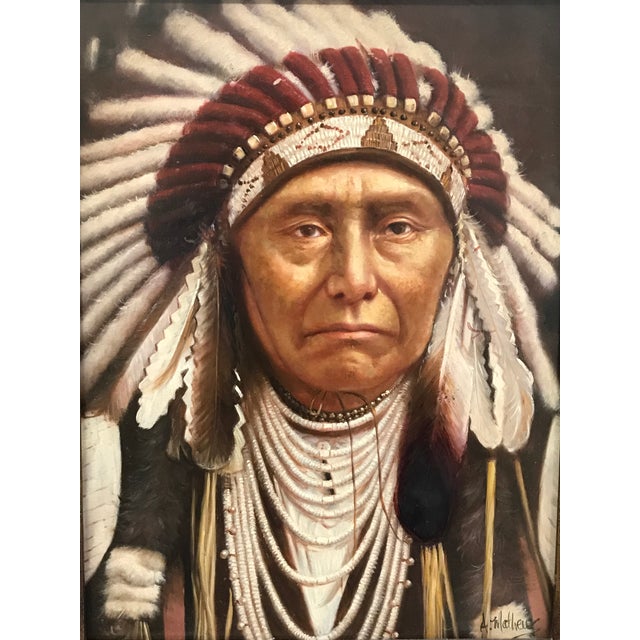 Oil Paintings Native American Chief