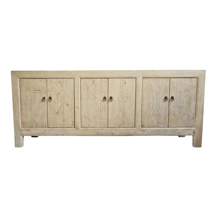 Raw Pine Six Door Sideboard | Chairish