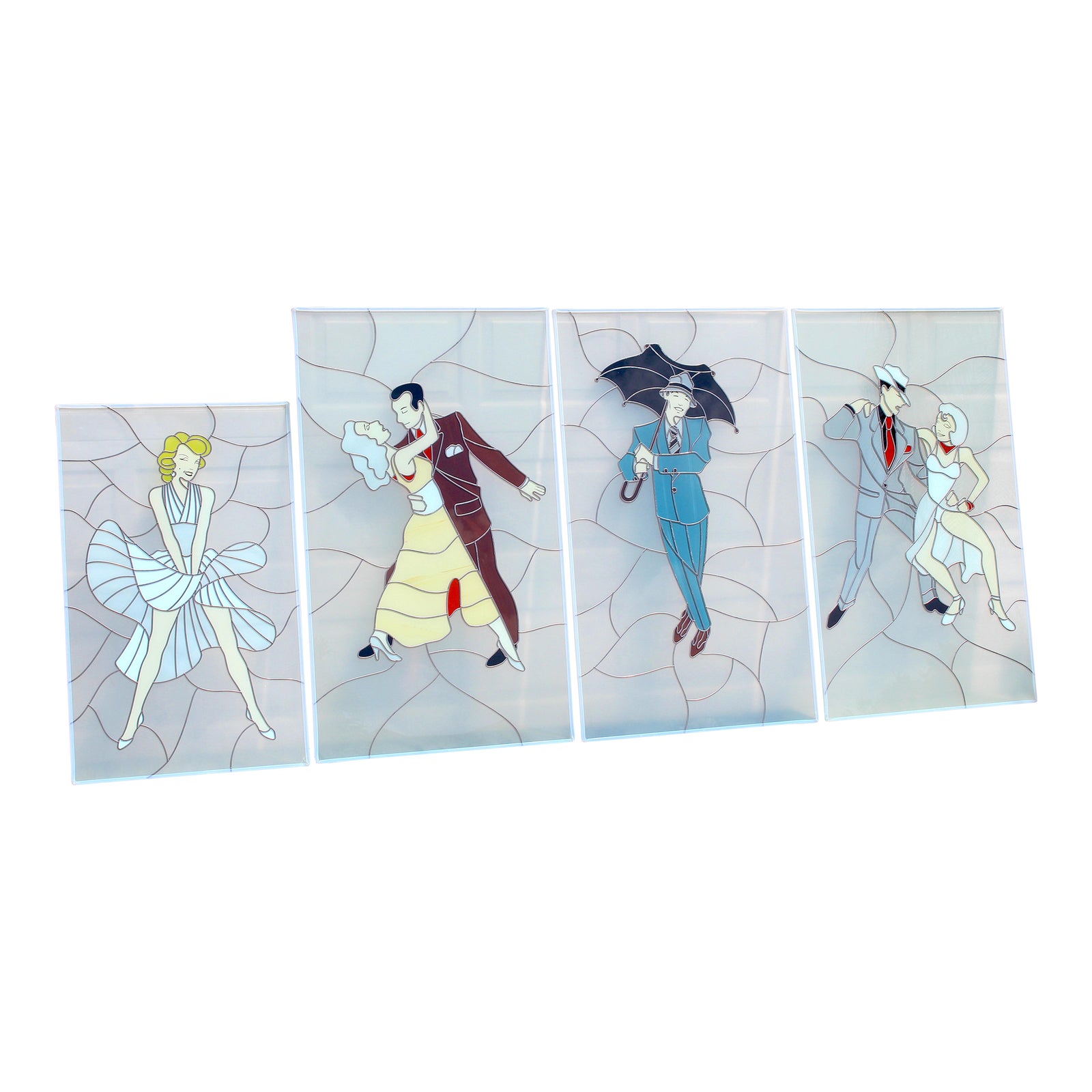 Vintage Movie-Inspired Stained Glass Style Art Panels – Marilyn Monroe ...