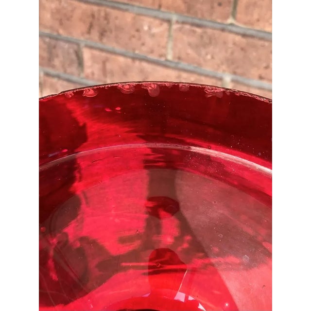 Late 19th-Century Pair of Antique Victorian Bohemian Ruby Red Glass ...