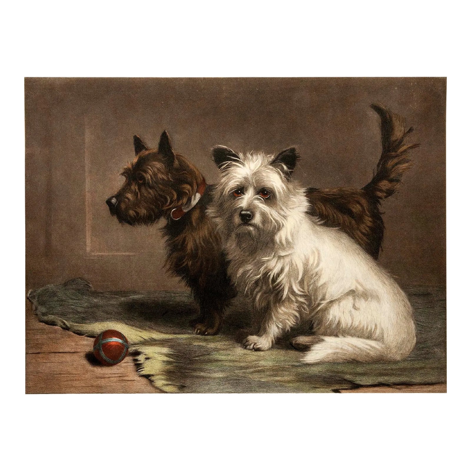 Vintage 'Scotty & Khaki' Fine Art by Margaret Collyer | Chairish