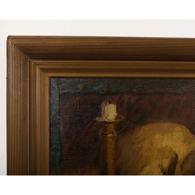 American School Memento Vanitas Still Life Canvas Painting | Chairish