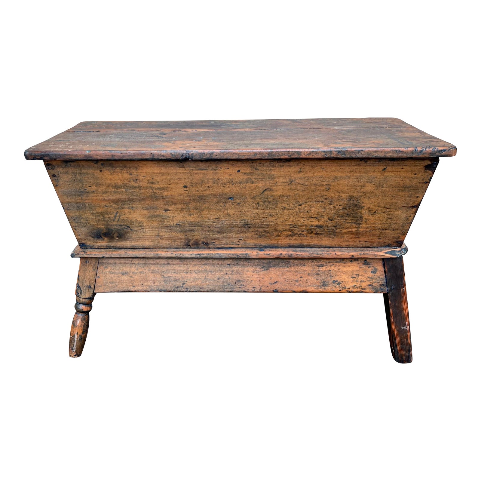 Late 19th Century Antique Dough Bowl Table | Chairish