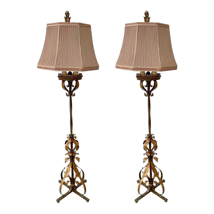 Spanish Baroque Style Wrought Iron Floor Lamp by Fine Art Lighting, a ...