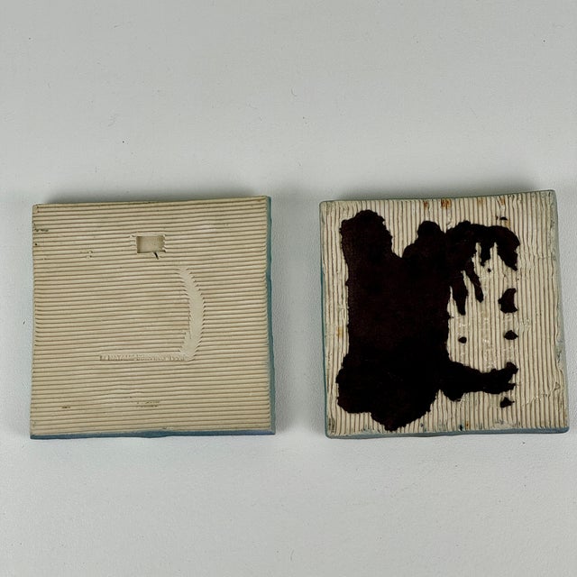 Set of 2 Natalie Surving Studios Eel Fish Design Architectural Ceramic ...