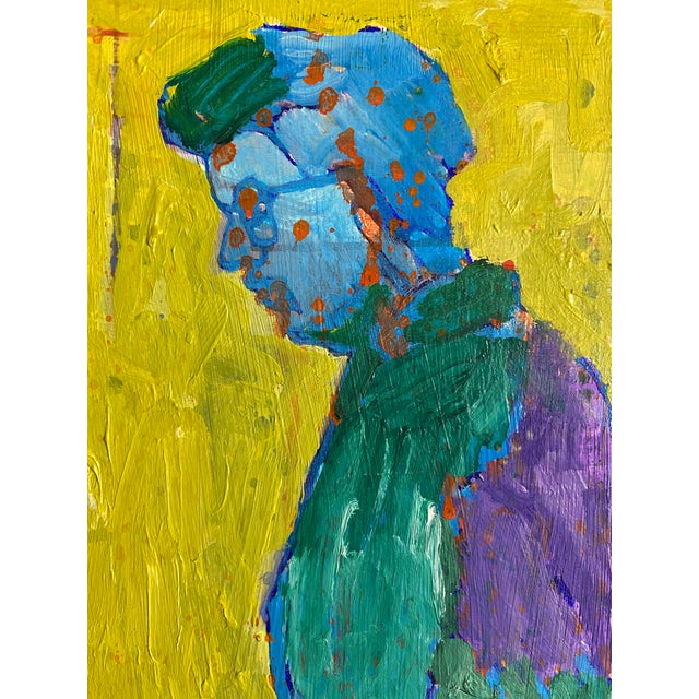 1980s Abstract Figurative Original Oil Painting by Jack Perlmutter, Framed | Chairish