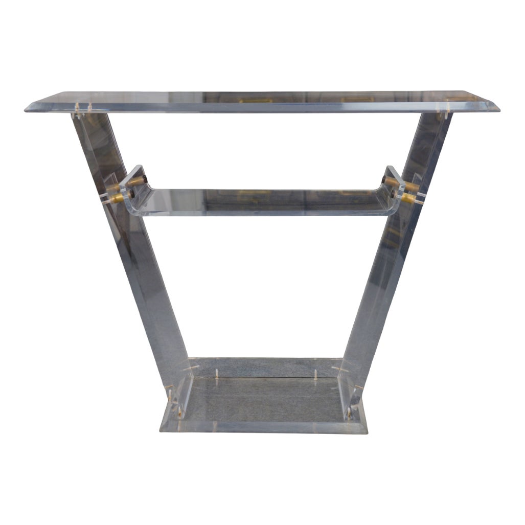 Polymethacrylate Console by David Lange, 1980s | Chairish