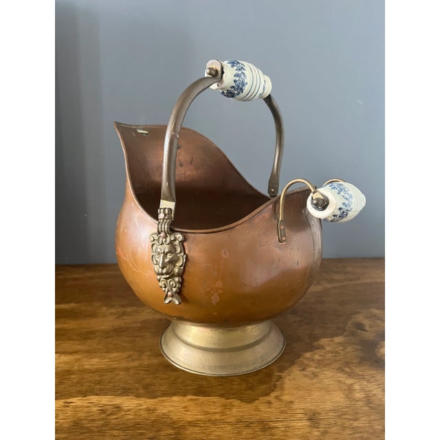 Antique Copper Coal Scuttle | Chairish