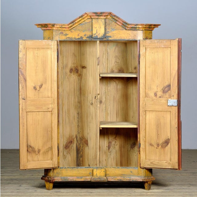 German Hand Painted Wardrobe, 1850s | Chairish