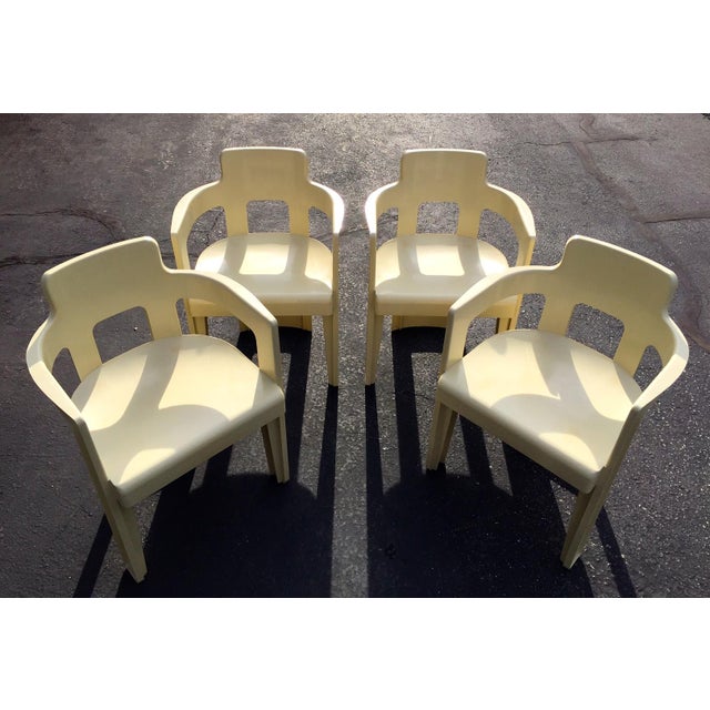 Vintage 1970's Molded Mod Chairs - Set of 4 | Chairish