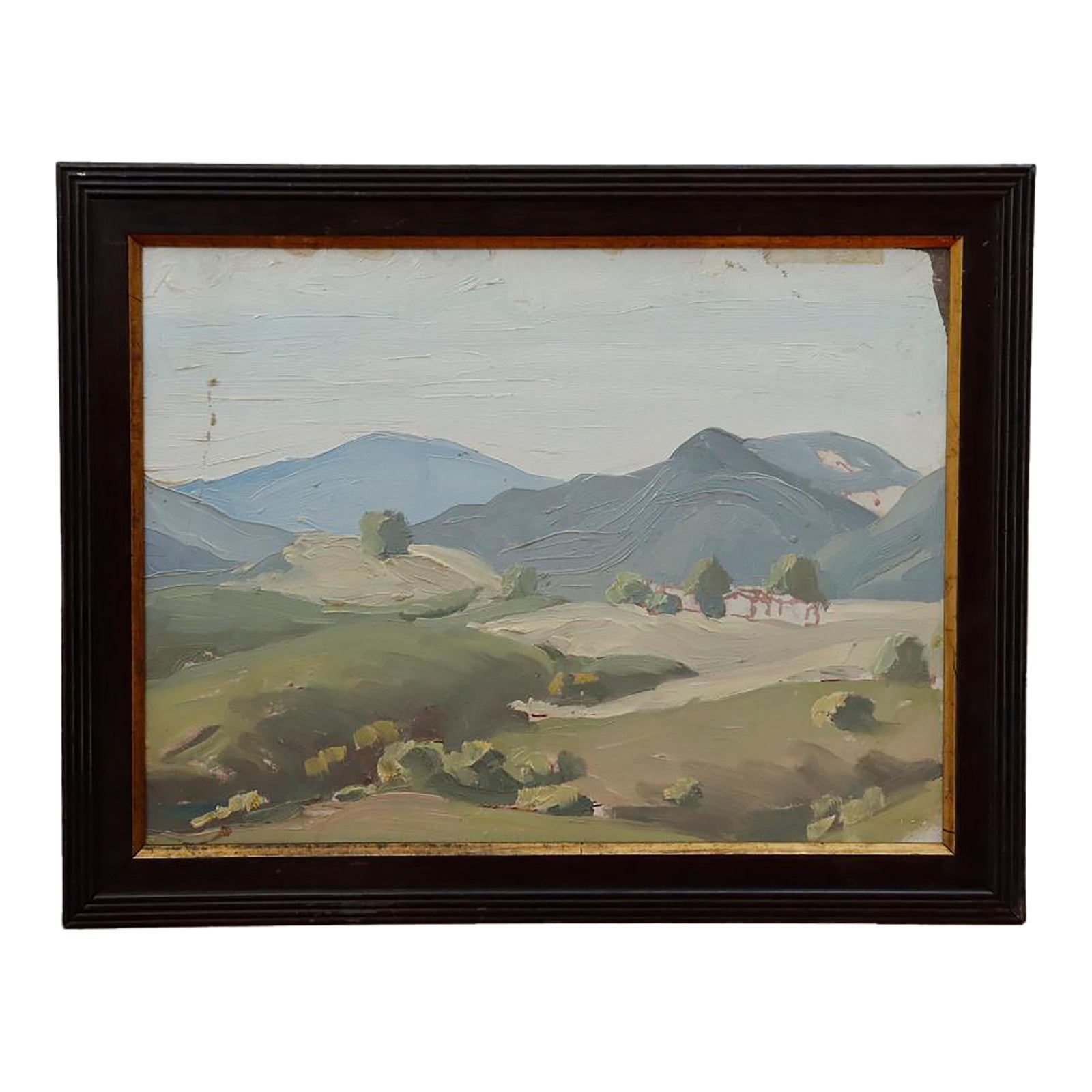 Ralph Holmes Desert Landscape Oil on Board Painting Early 20th Century | Chairish