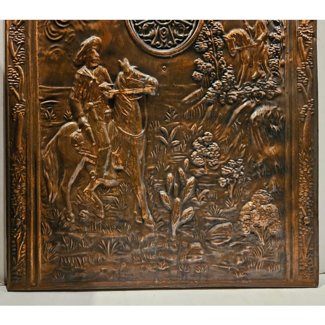 Late 19th Century American Copper Repousse "Frontier Scene" Fireplace ...