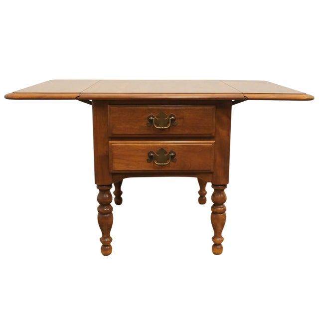 Ethan Allen Heirloom Nutmeg Maple Colonial Early American 37" Accent ...