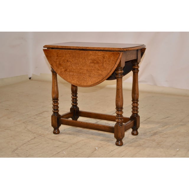 Late 19th Century Drop Leaf Side Table | Chairish