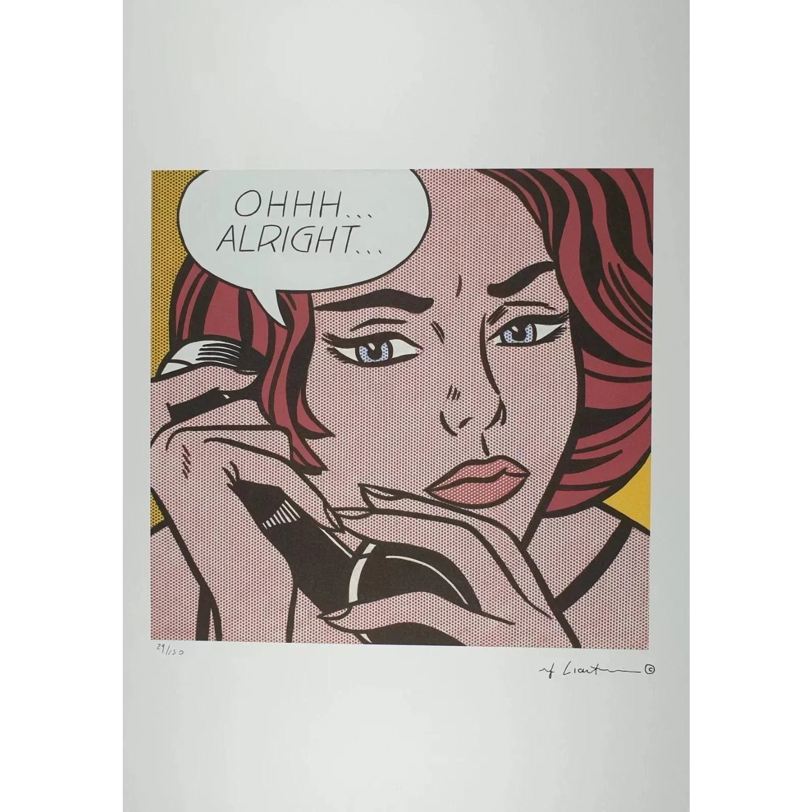 1980s After Roy Lichtenstein "Ohhh...alright" Limited Edition ...