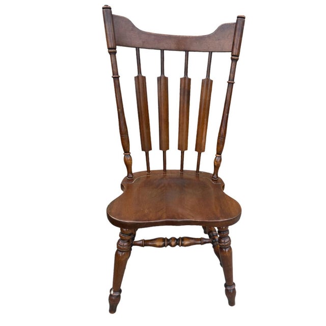 Temple Stuart Solid Walnut Rockingham 'Cattail' Dining Chairs - Vintage ...