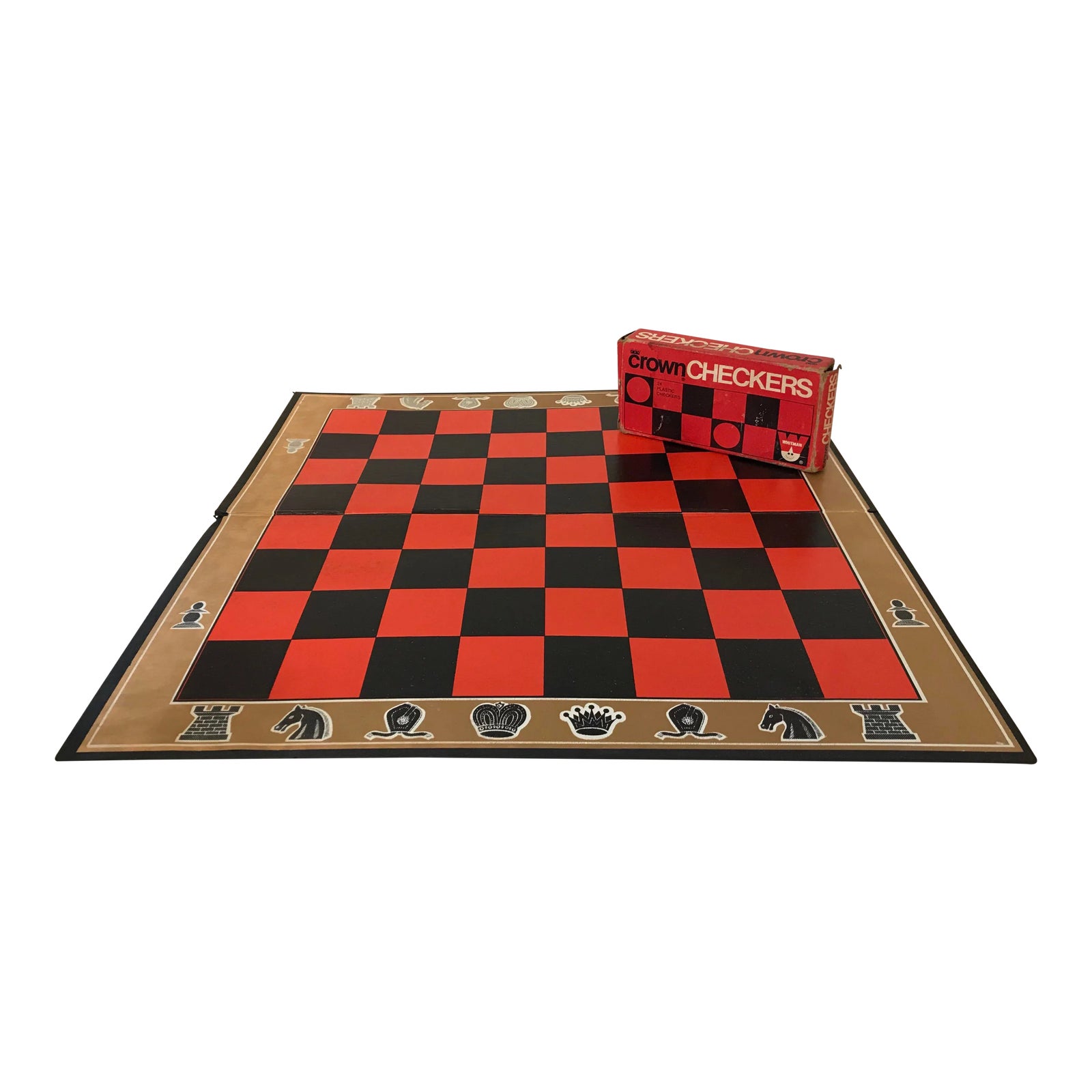 Vintage Checker Set | Chairish