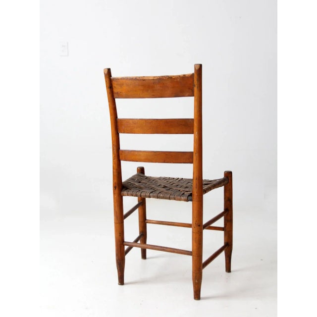 Antique American Splint Weave Seat Chair | Chairish