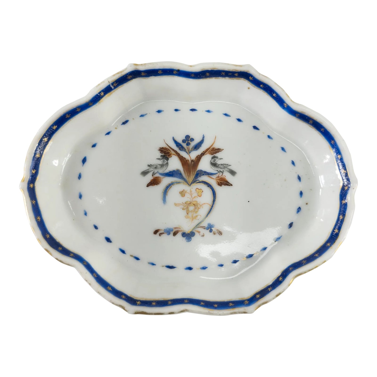 19th Century Chinese Export of French Samson Armorial Dish | Chairish