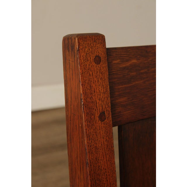 Antique Mission Oak & Leather Rockers Attributed to Harden - A Pair ...