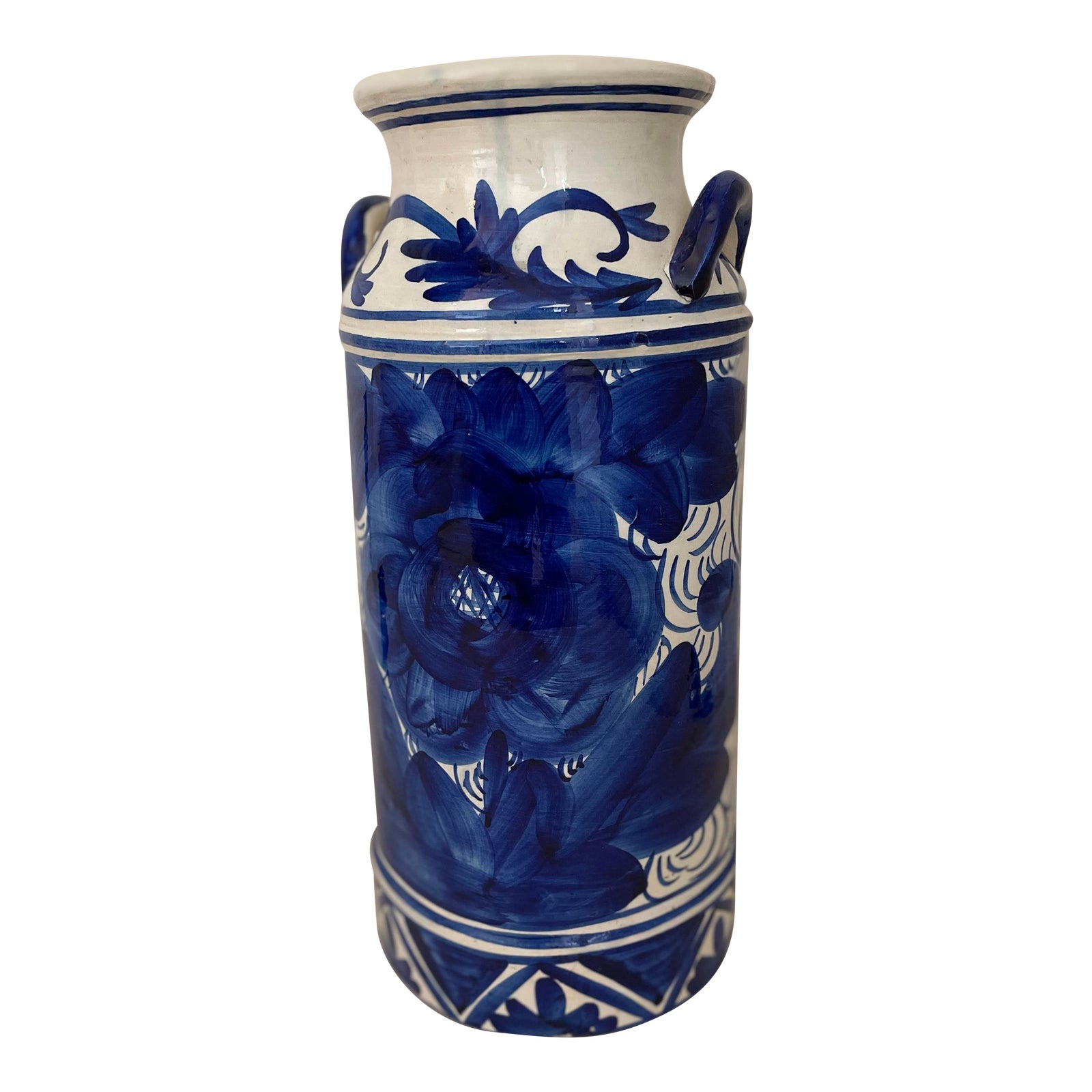 Paint Decorated Spanish Umbrella Stand | Chairish