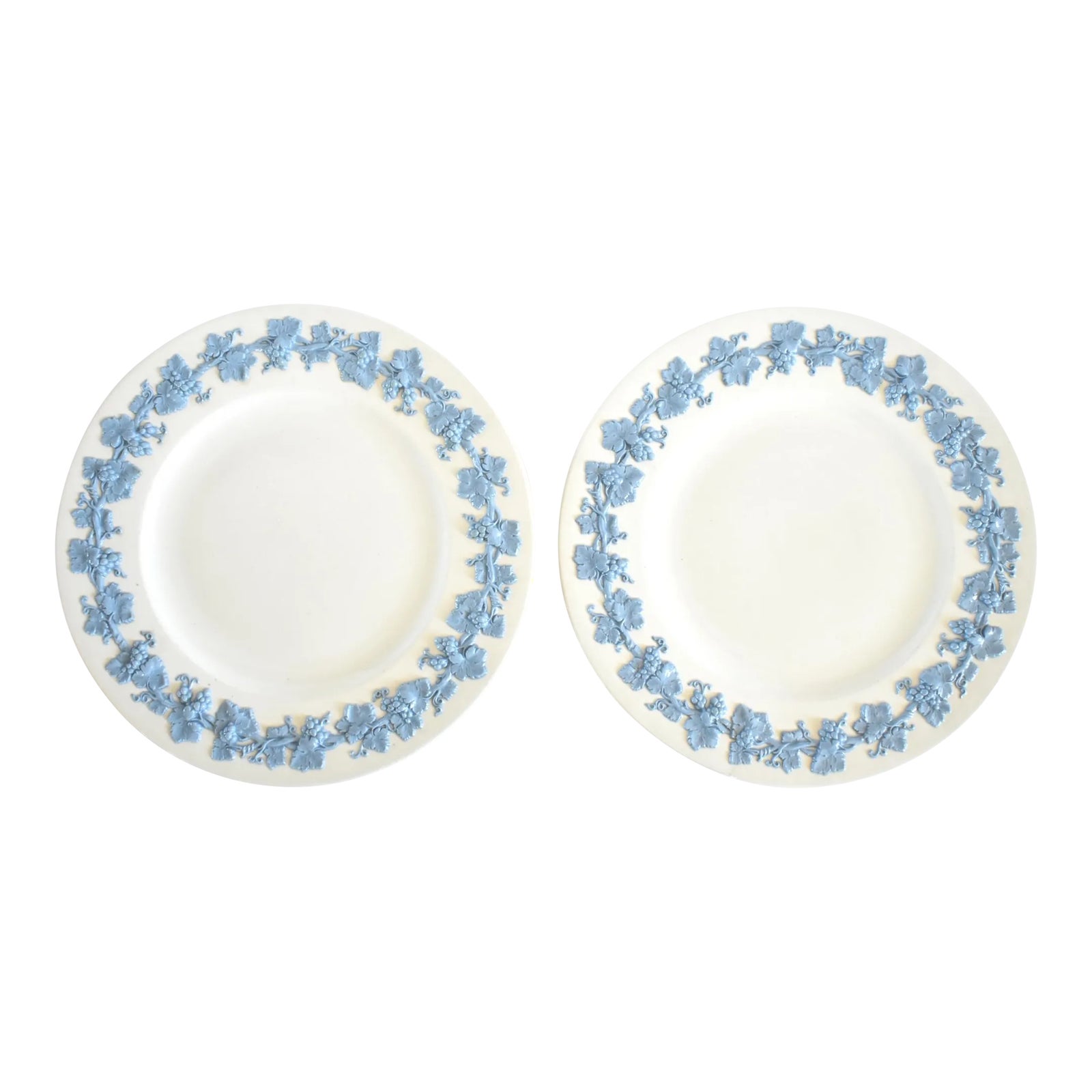Mid 20th Century Wedgwood Queensware Dinner Plates- a Pair | Chairish