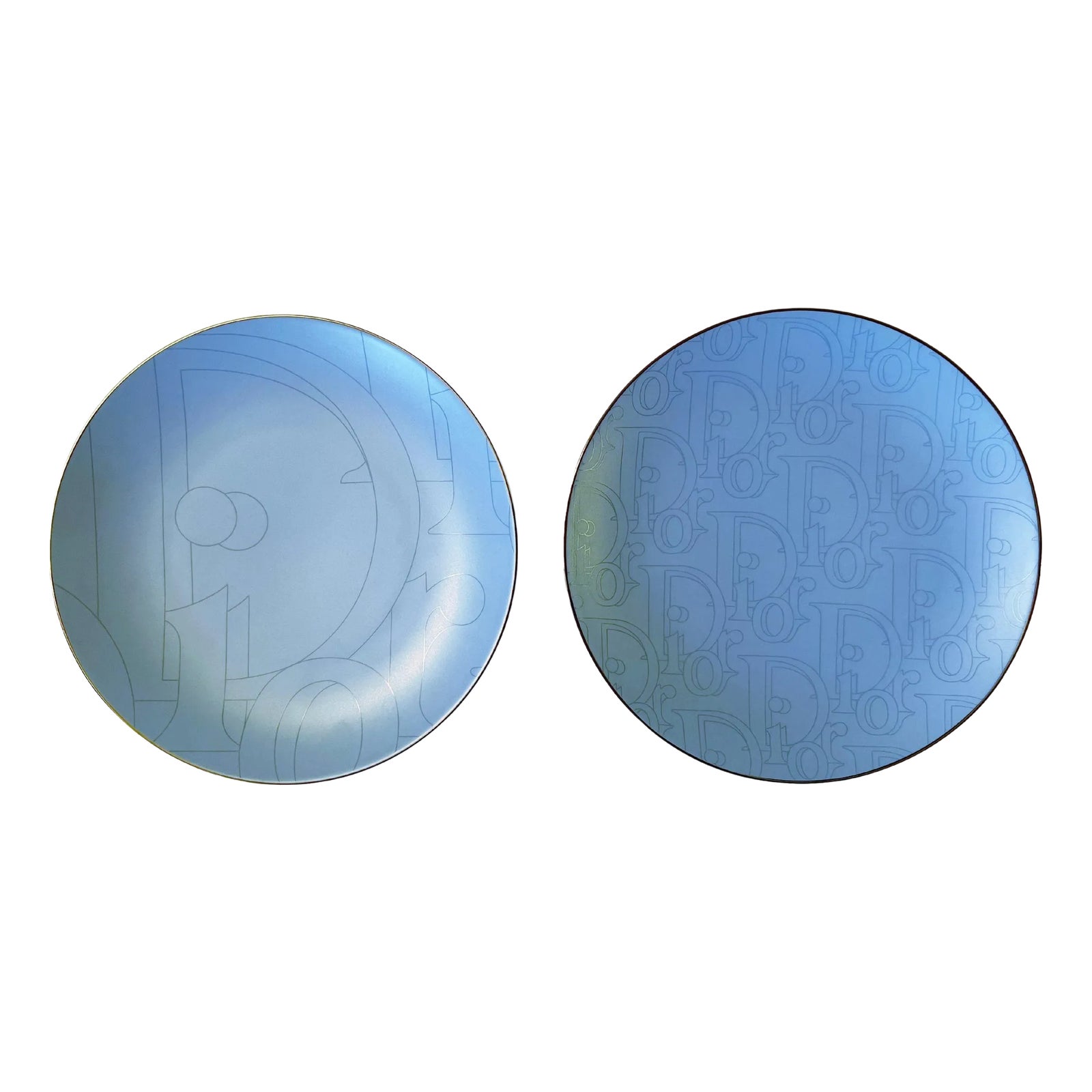 Christian Dior Set of 2 Logo Plates | Chairish