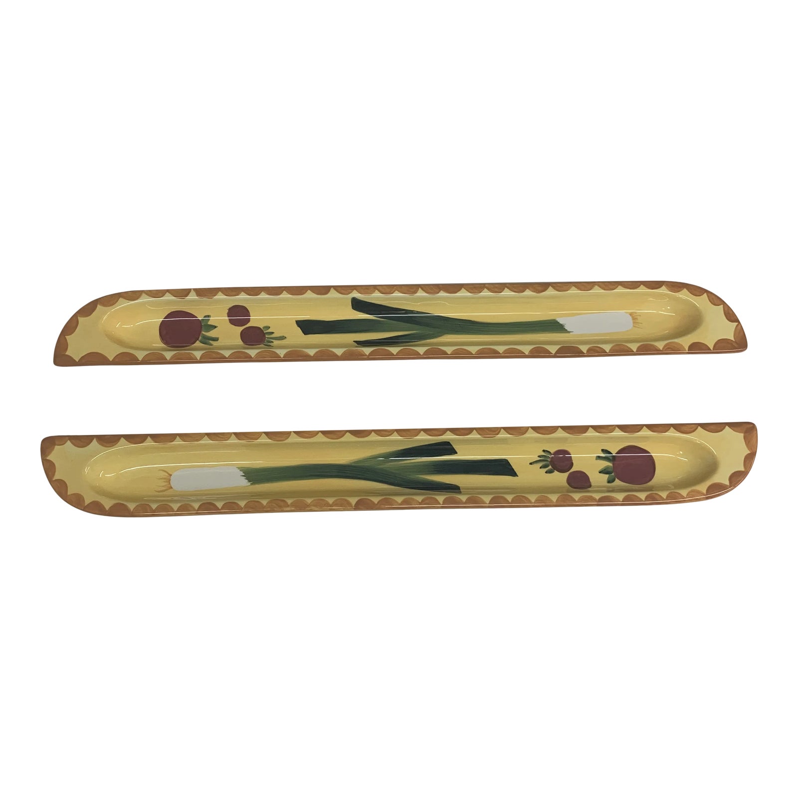 2004 Debbie Segura Tapas Serving Trays - a Pair | Chairish