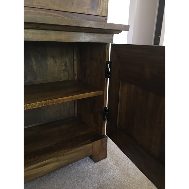 Crate & Barrel Honey Basque Buffet and Hutch | Chairish