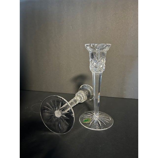 Pair of Vintage Waterford Crystal Lismore Candlesticks | Chairish