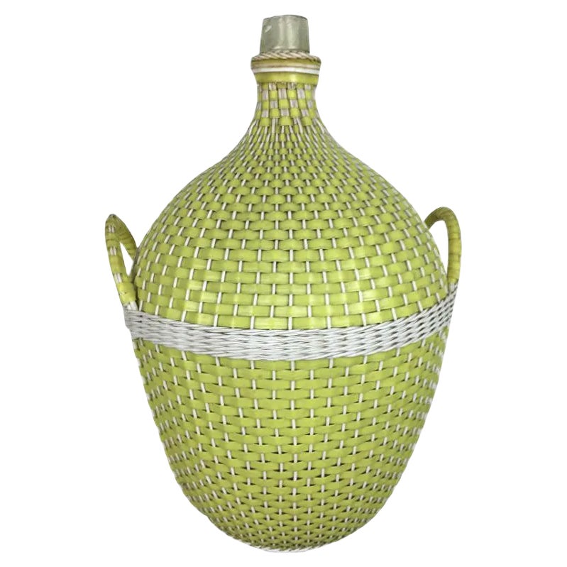 Carboy Wrapped in Plastic with Handles, 1960s | Chairish