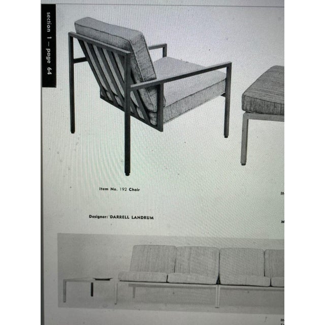 1950s Darrell Landrum for Avard Steel Lounge Chair and Ottoman Set ...