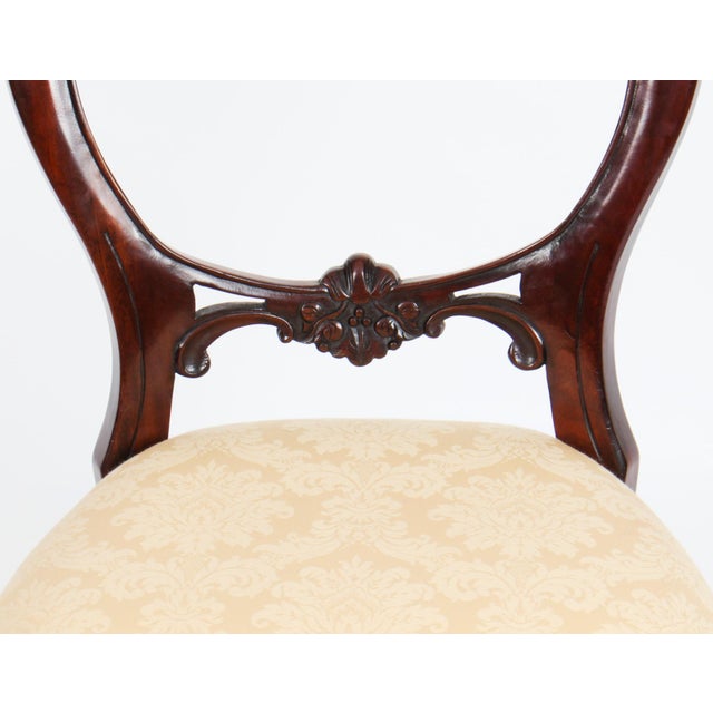 Vintage Victorian Revival Balloon Back Dining Chairs, 1990s, Set of 12 ...