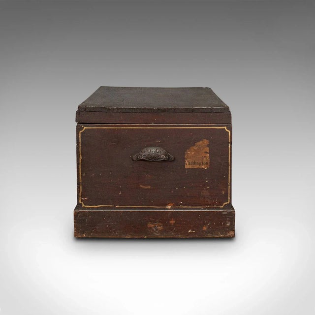 1900s Antique Victorian English Pine Merchant's Tool Chest | Chairish