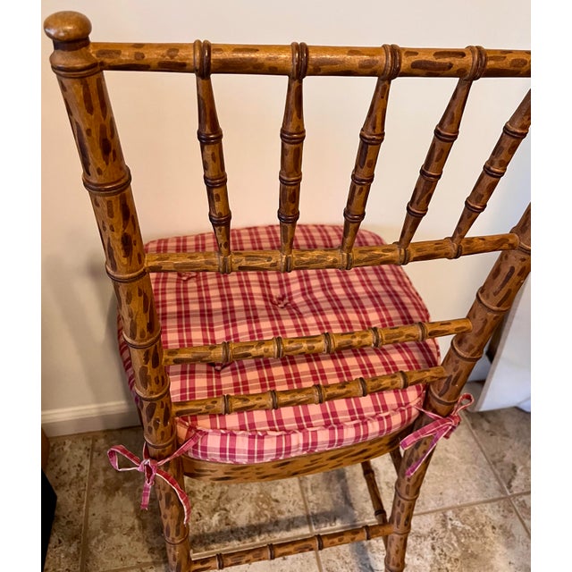 Mid 20th Century Faux Bamboo Tortoise Shell Finish Chair Made in Spain ...