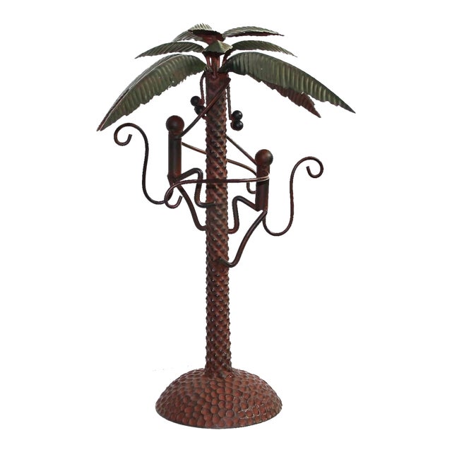Vintage 1980s Palm Tree Decor Coconuts and Monkeys | Chairish