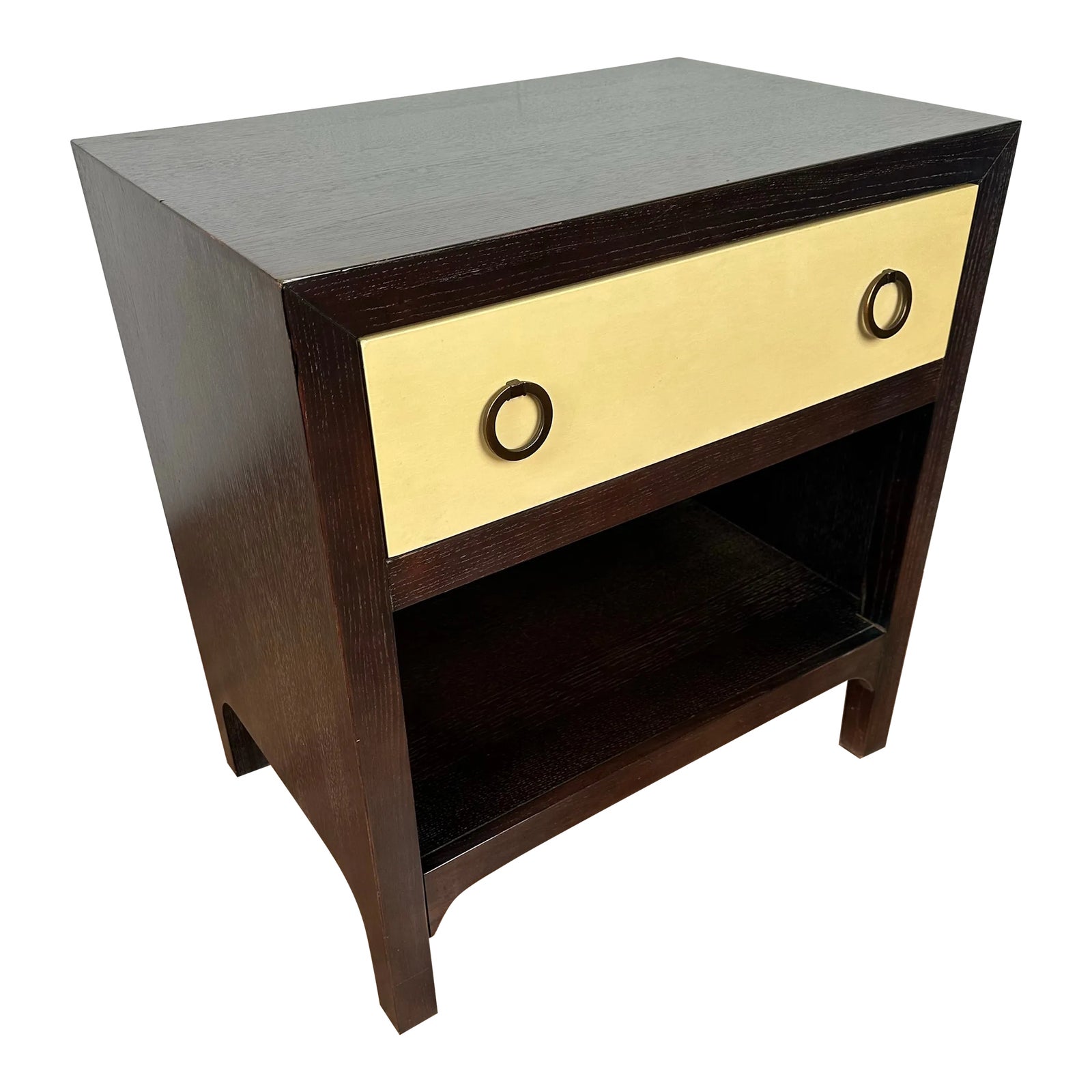 Lauren Ralph Lauren Nightstand Mahogany W/ One Drawer & Built in Power Strip | Chairish