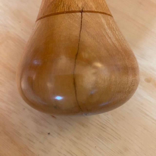 Early 21st Century Hard Maple Wood Turned Small Beaker Bud Vase With ...