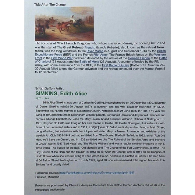 Oil Painting WW1 French Dragoons Cavalry Battle the Great Retreat From ...