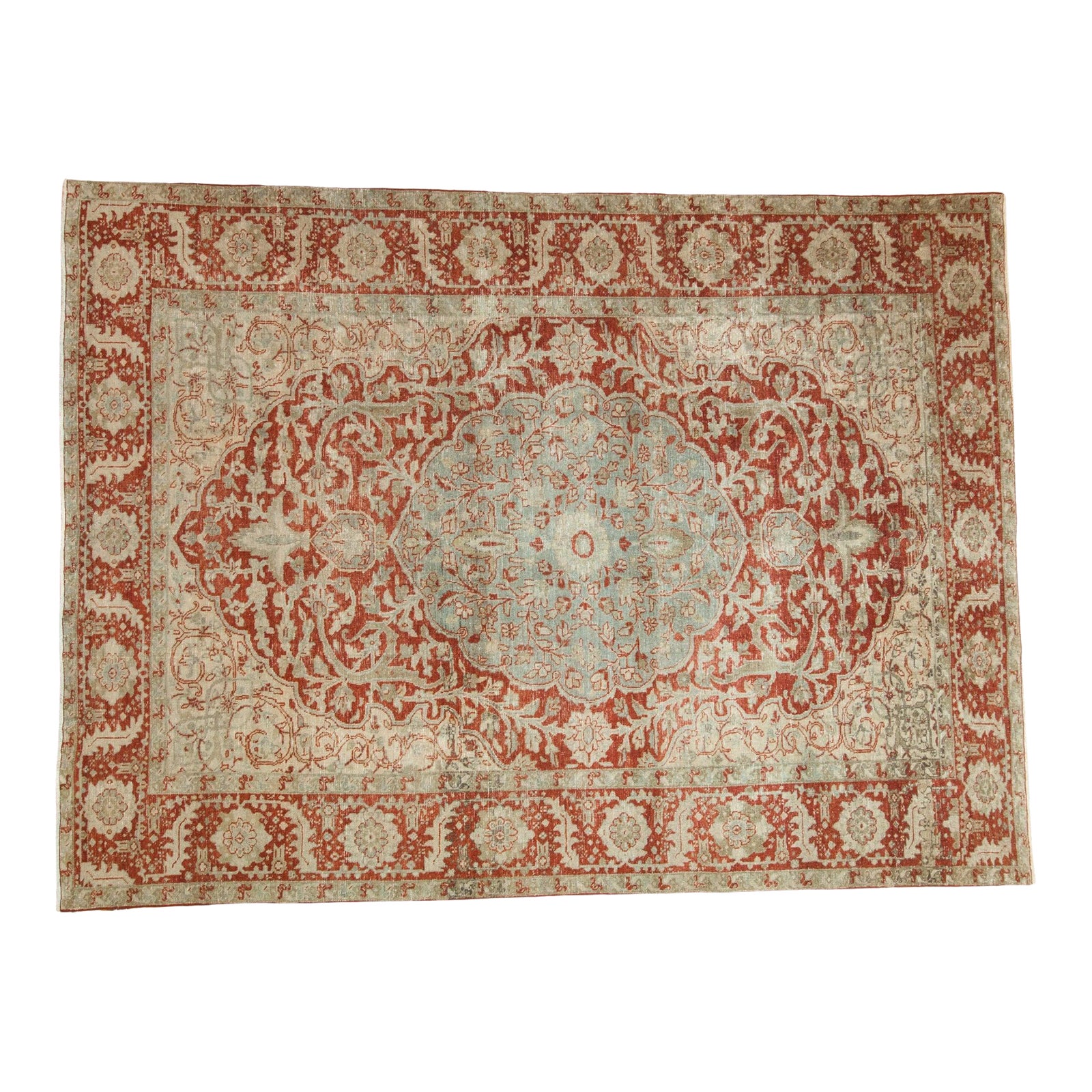 Vintage Distressed Ahar Carpet - 7'9" x 10'2" | Chairish