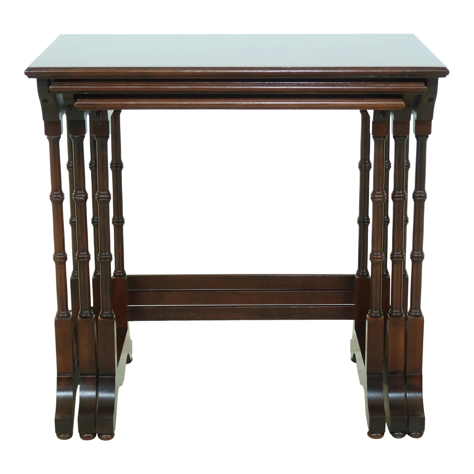 Ethan Allen Cherry 3 Table Nesting Tables | Chairish