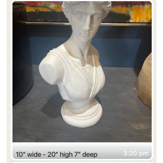 Neoclassical Style Plaster Female Decorative Bust | Chairish