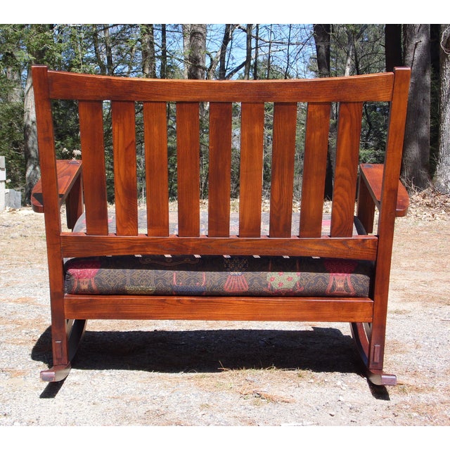 Vintage Mission Style Double Rocking Chair Arts & Crafts Slatback ...