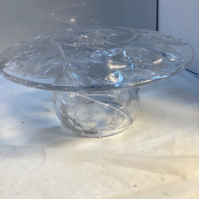 1990s Frank M Whiting Cut Glass Condiment Server - Set of 2 | Chairish