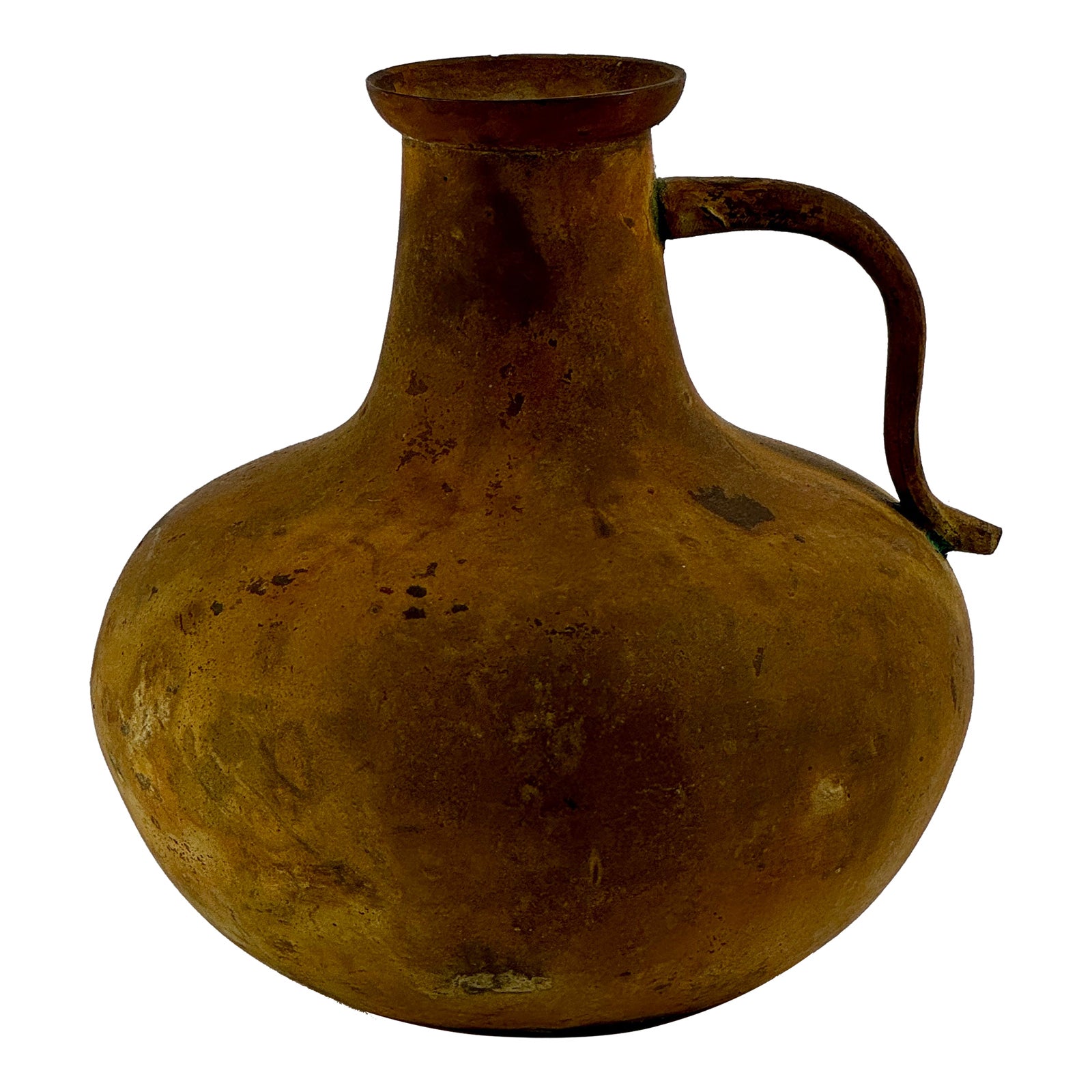 Early 20th Century Japanese Bronze Pitcher in a Gold Rusty Patina ...