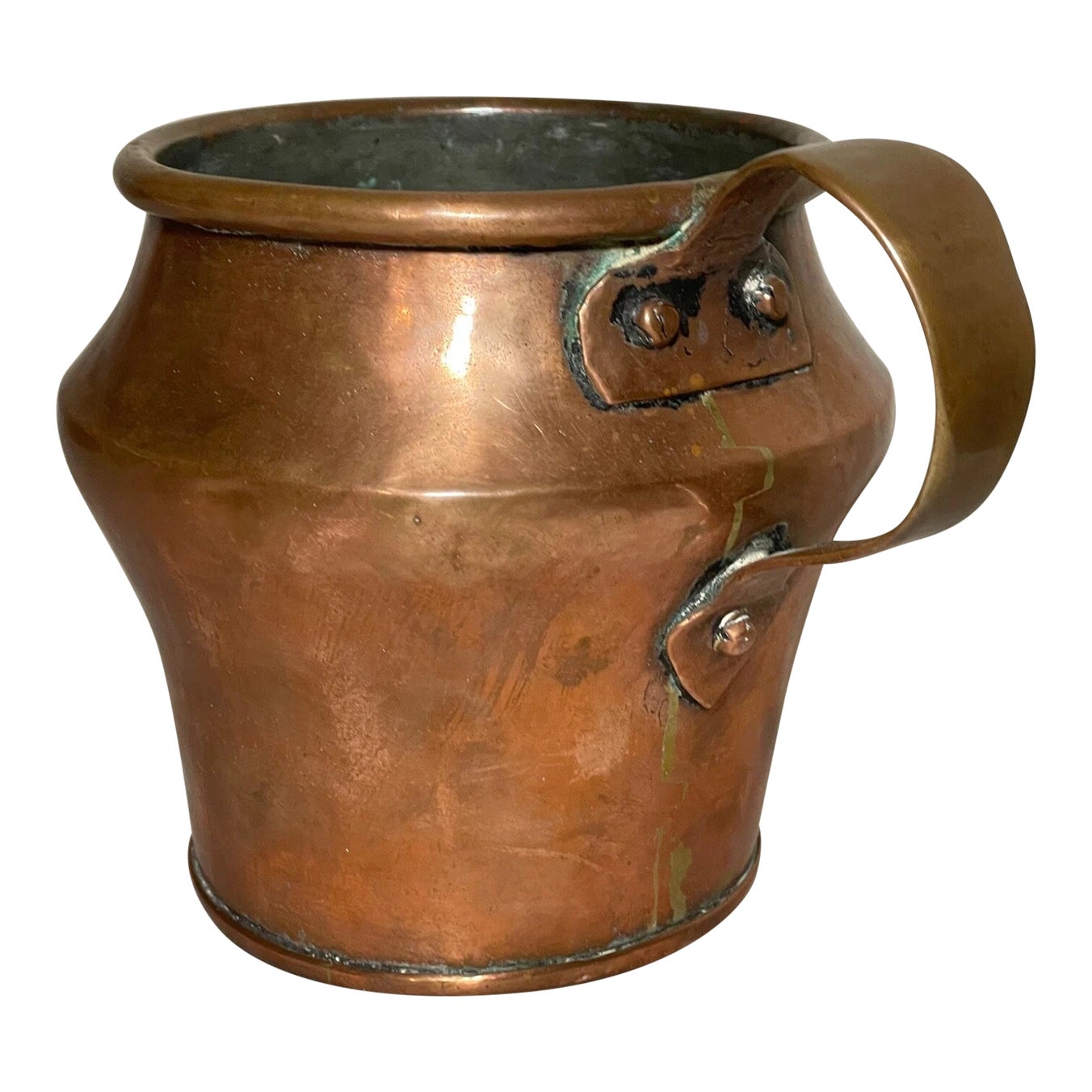 Antique 19th Century Handmade Dovetailed Thick Copper Measure Bean Pot ...