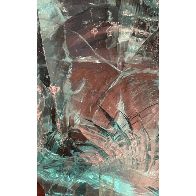 Early 20th Century Large Aqua Chunk Glass Long Cullet | Chairish