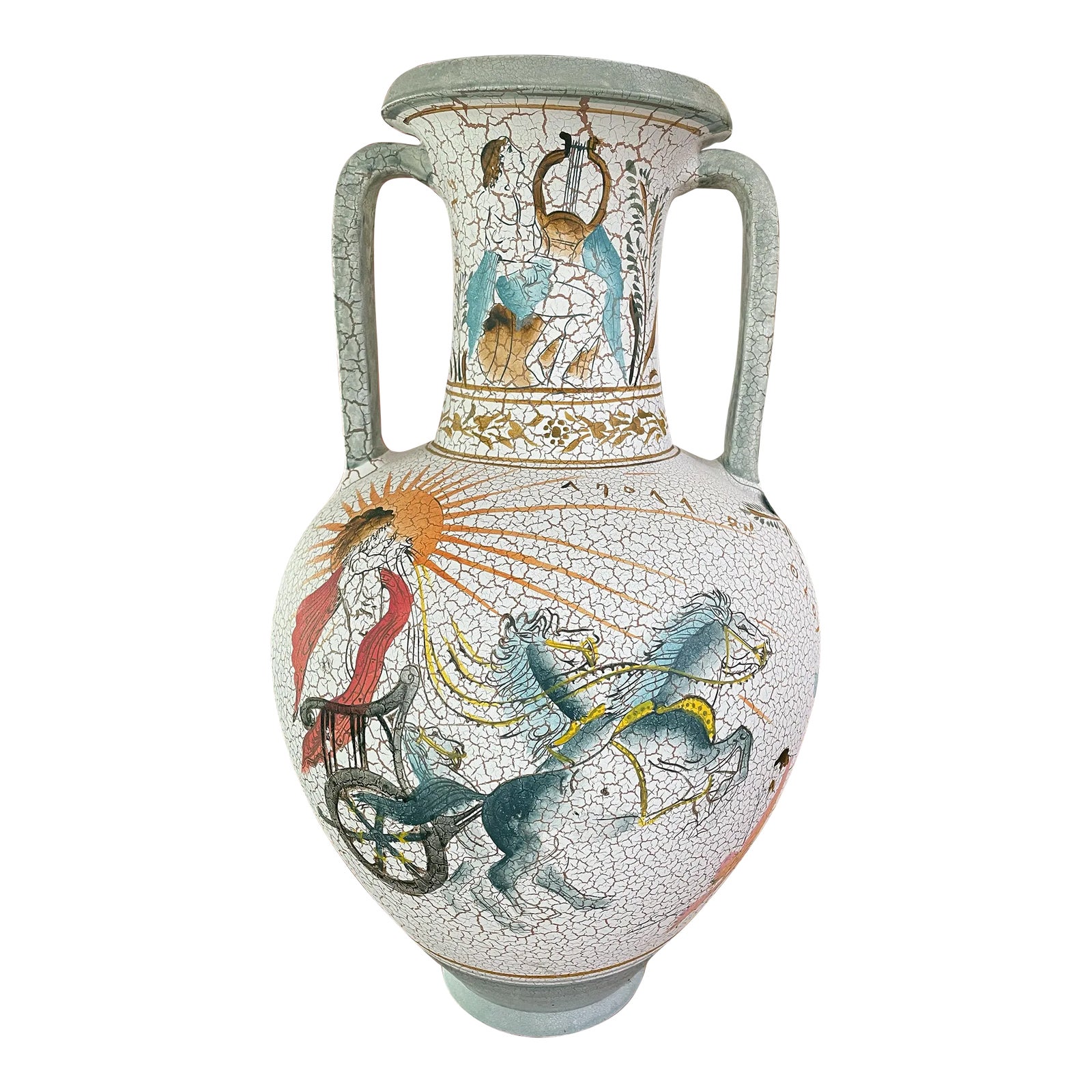 Late 20th Century Tall Greek Museum Reproduction Vase | Chairish