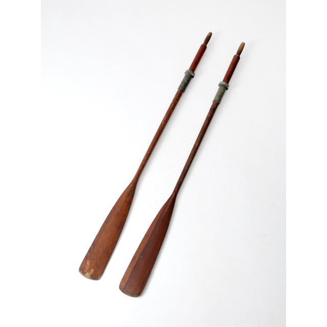 Vintage Wooden Oars Pair | Chairish
