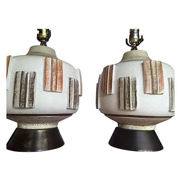 Mid-Century Modern Table Lamps - A Pair | Chairish